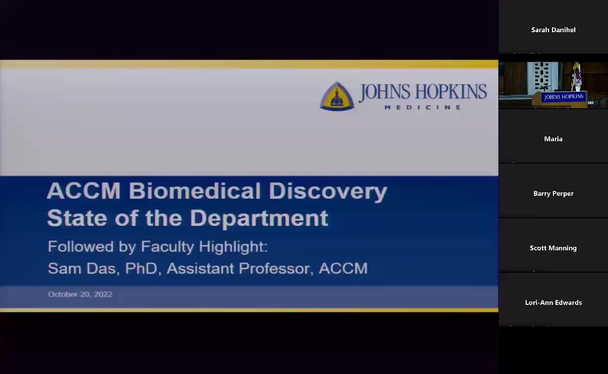 ACCM Biomedical Discovery_State of the Department Oct. 20, 2022